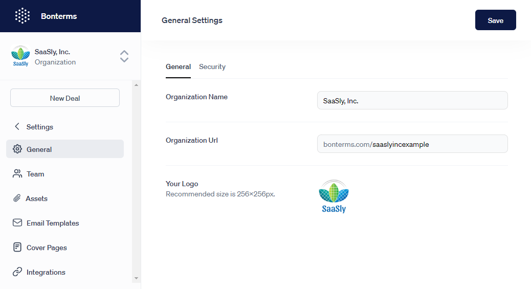 General Overview (Settings) – Bonterms Platform Help Center